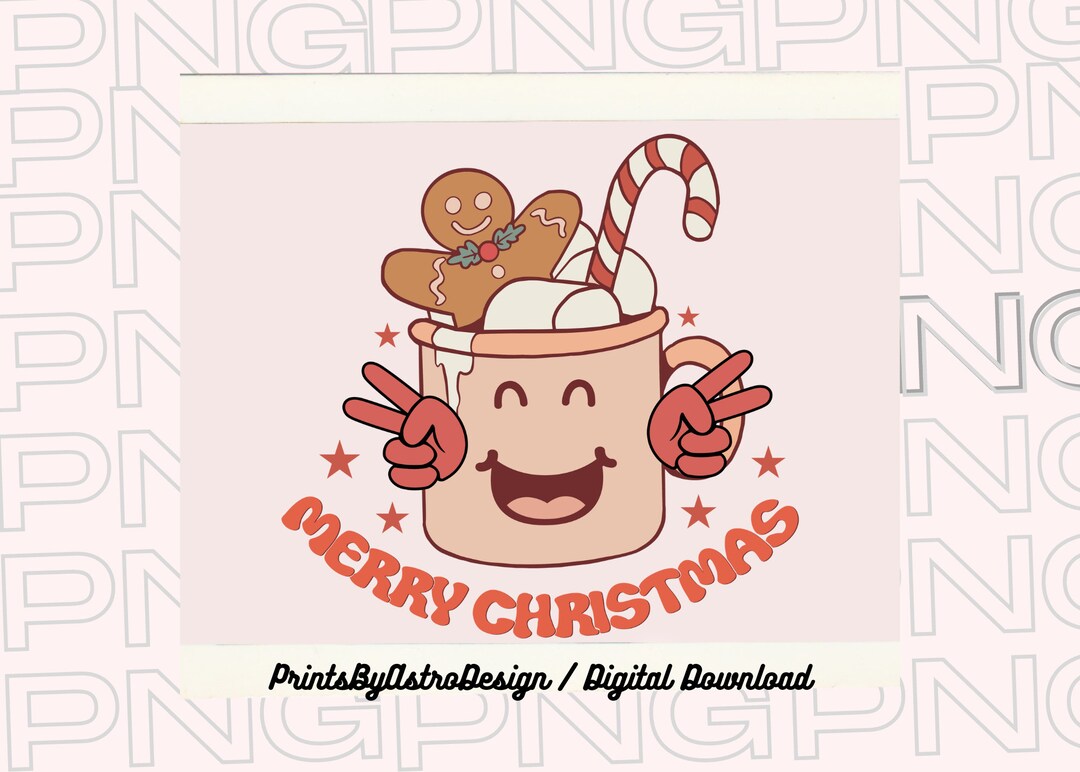 Merry Christmas Png, Cute Hot Coco Png, Gingerbread Man Png, Cute ...