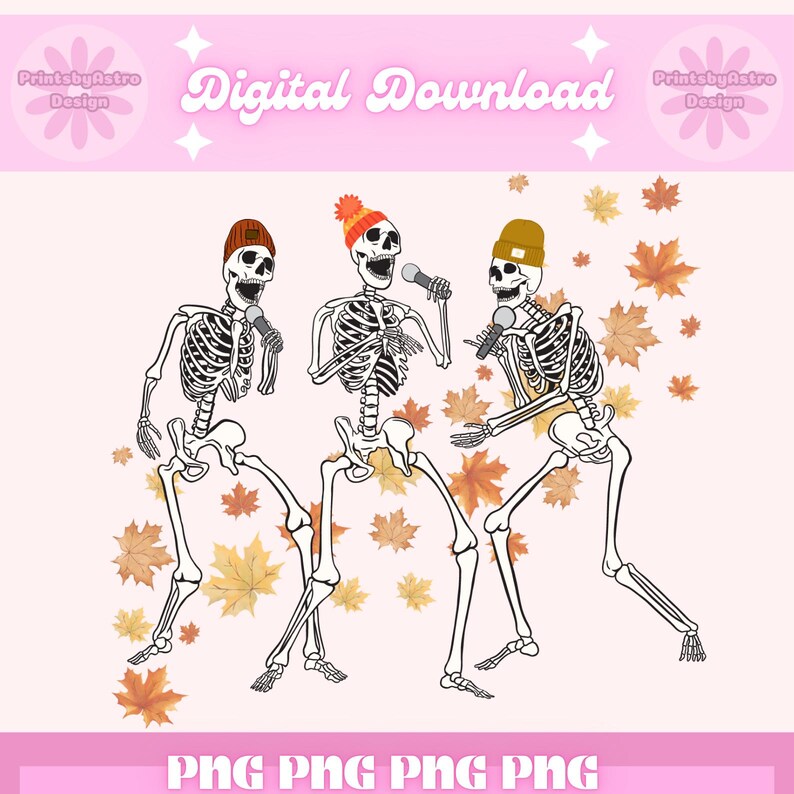 Retro Skeleton Dancing Png, Fall Skeleton Png Svg, Skeleton Png,fall ...