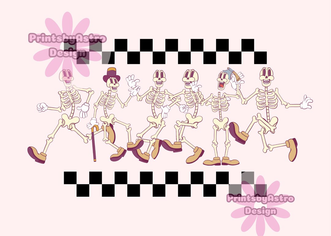Retro Halloween Png, Groovy Skeleton Png, Dancing Skeleton Svg ...