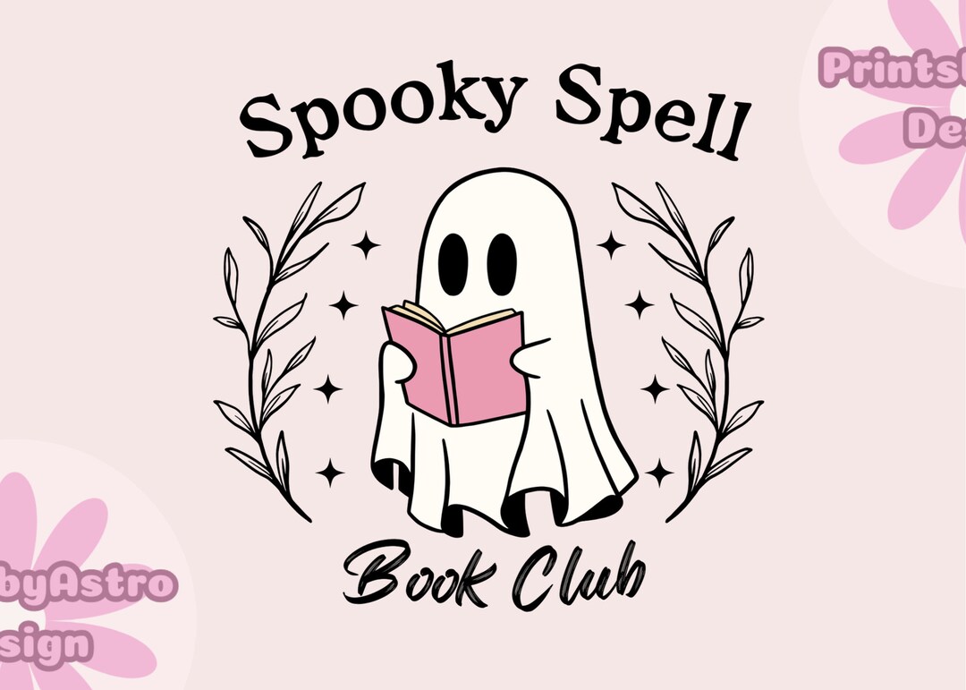 Spooky Spell Book Club Png, Cute Ghost Png, Halloween Png, Bougie Png ...