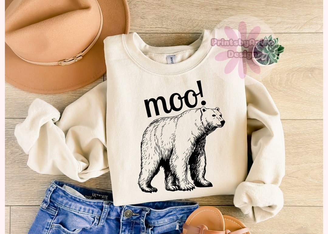 Funny Bear Shirt Design, Moo Png, Mental Health Png, Gift for Bear ...