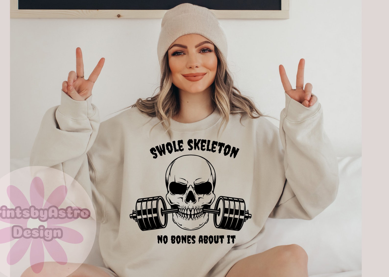 Funny Skeleton Png, Swole Skeleton No Bones About It Png, Retro ...