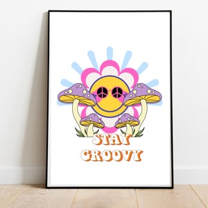 Stay Groovy, Retro Png, Peace Png, Mushroom Png, Retro Flower Png ...