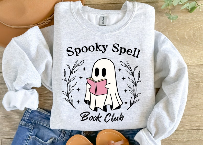 Spooky Spell Book Club Png, Cute Ghost Png, Halloween Png, Bougie Png ...