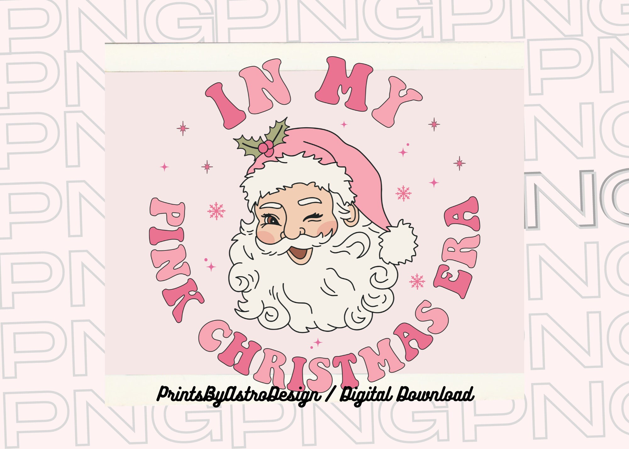 My Christmas Era Png, in My Christmas Era Tshirts, Preppy Santa ...