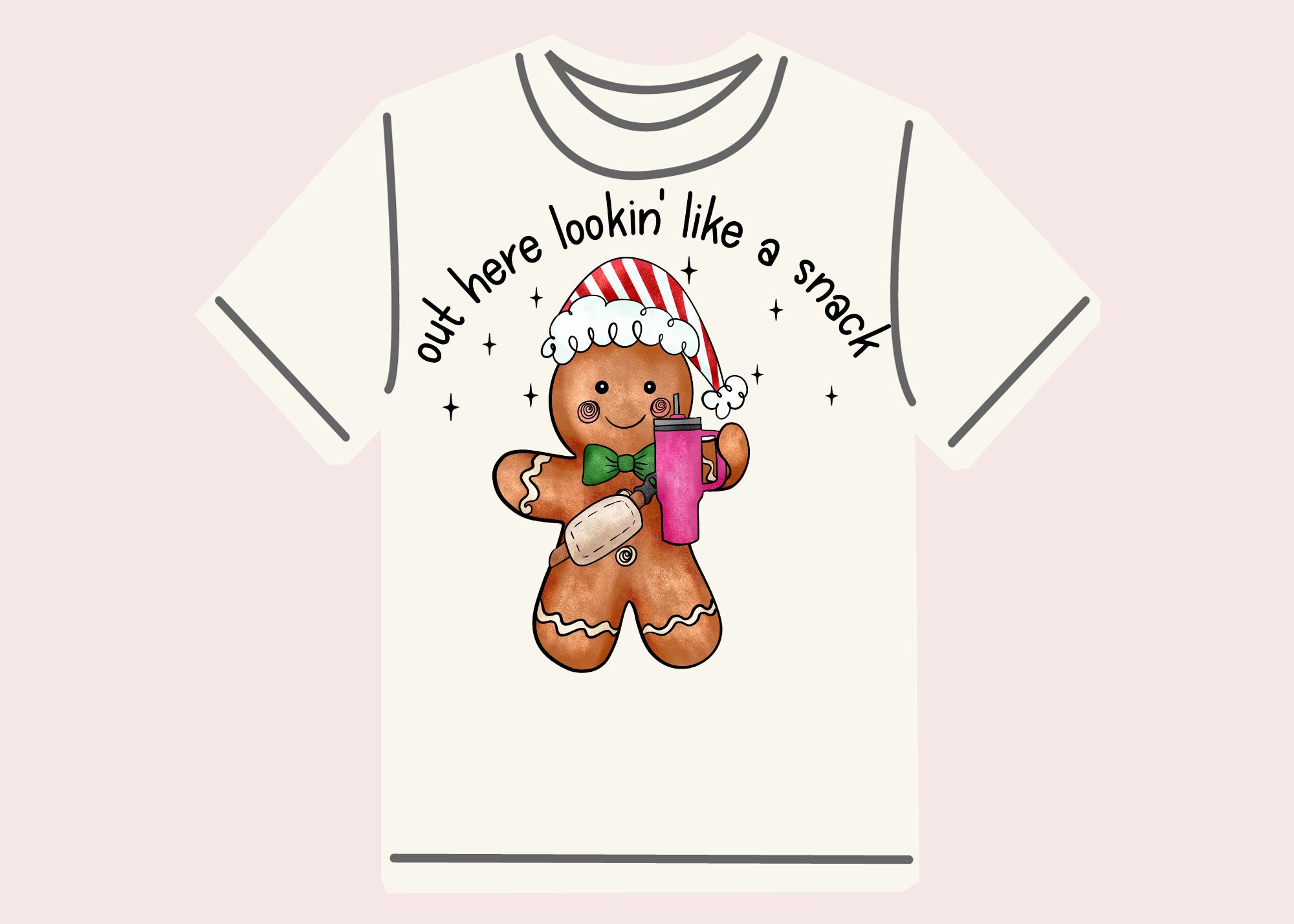 Out Here Looking Like a Snack Png, Funny Christmas Food Png, Out Here ...