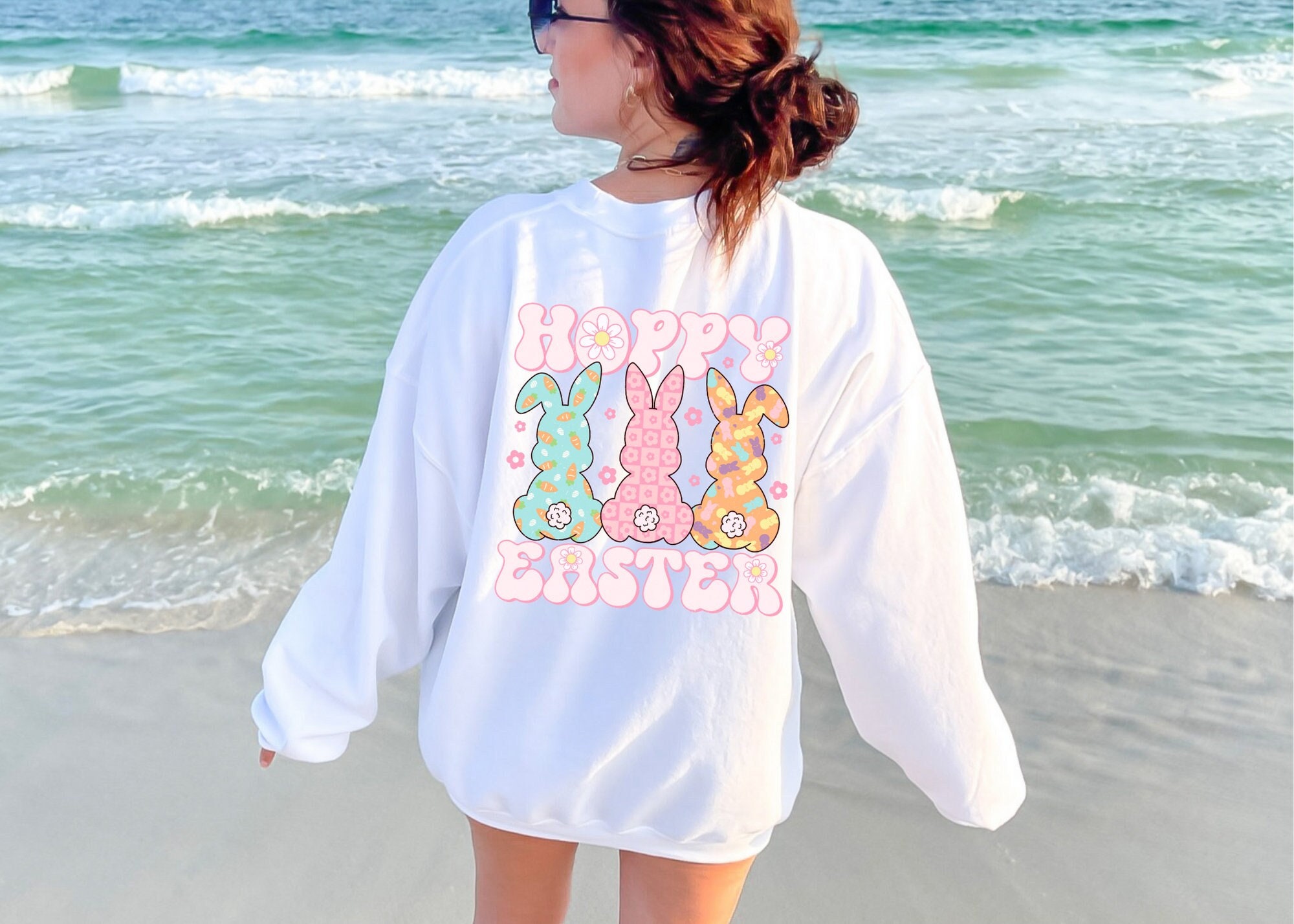 Groovy Bunny Png, Retro Groovy Easter Png, Easter Sublimation Design ...