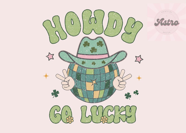 Howdy St Patrick Day Png, Western St Patrick's Day, Cowboy Png, Retro ...