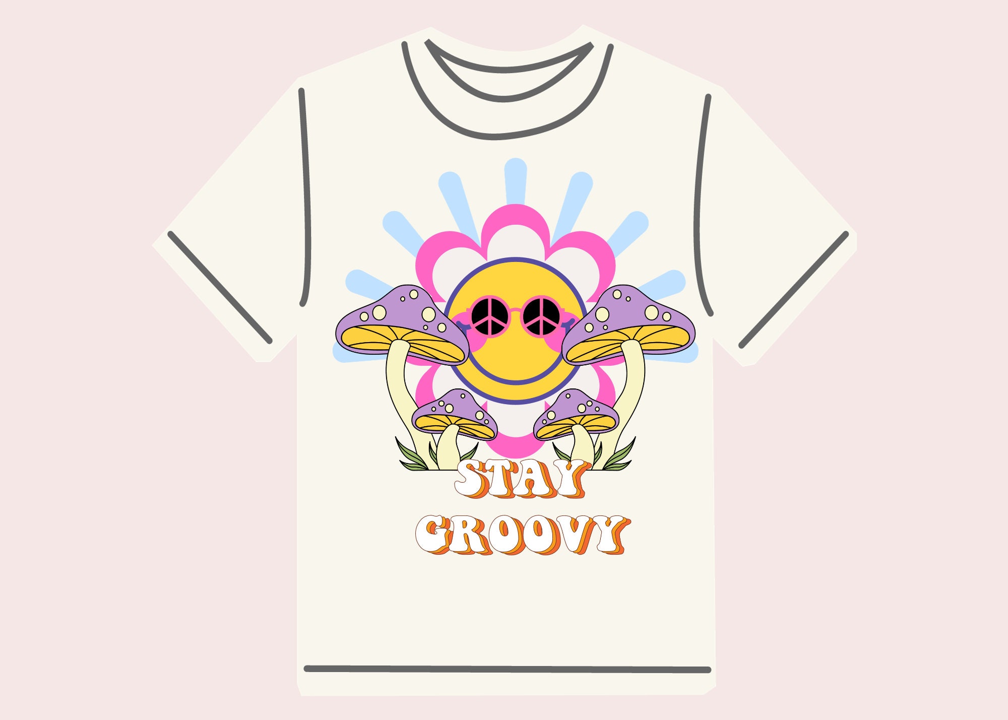 Stay Groovy, Retro Png, Peace Png, Mushroom Png, Retro Flower Png ...