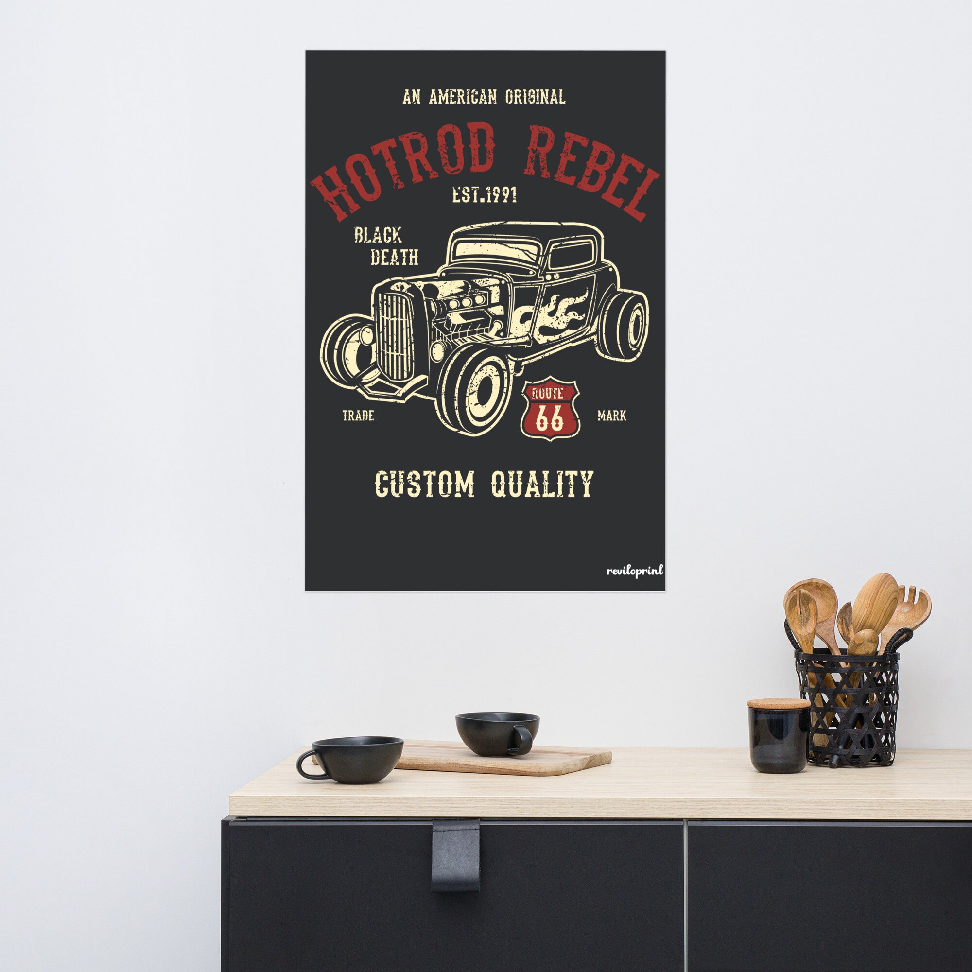 Hot Rod Rebel Posters in Different Sizes - Etsy