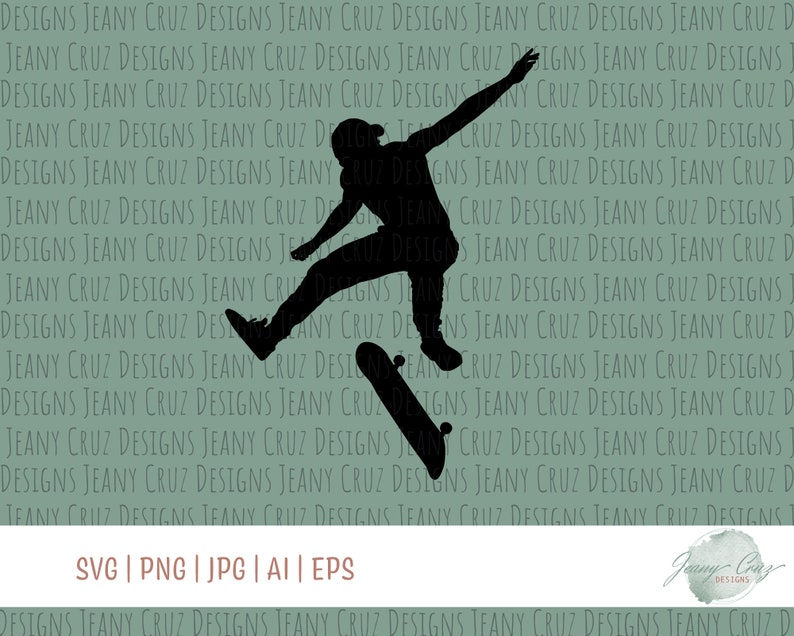 Skateboard, Sport Svg, Skateboard Cut File and Silhouette, Vector ...