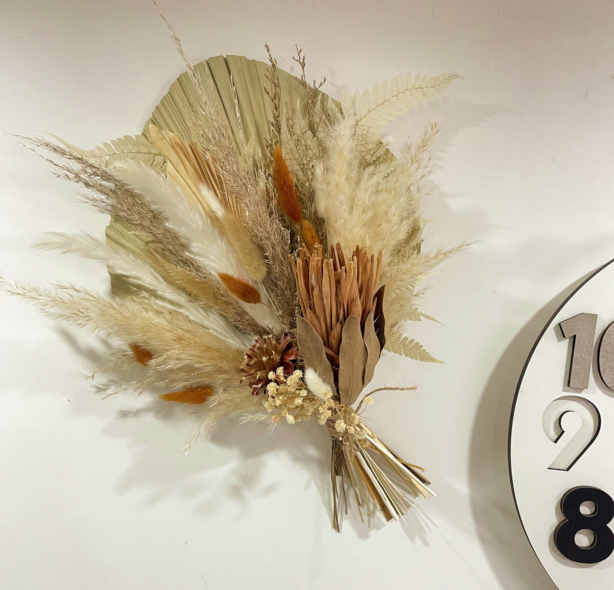 Palm Leaf Wall Decoration/dry Flower Wall Hanging/palm Leaf Flower ...