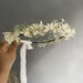 Pom-pom Flower Crown Dried Flower Crown Ivory Bridesmaid - Etsy