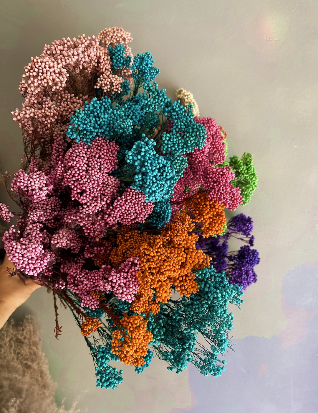 Multicolor Rice Flower Bouquet/floral Arrangement/timeless Flowers ...