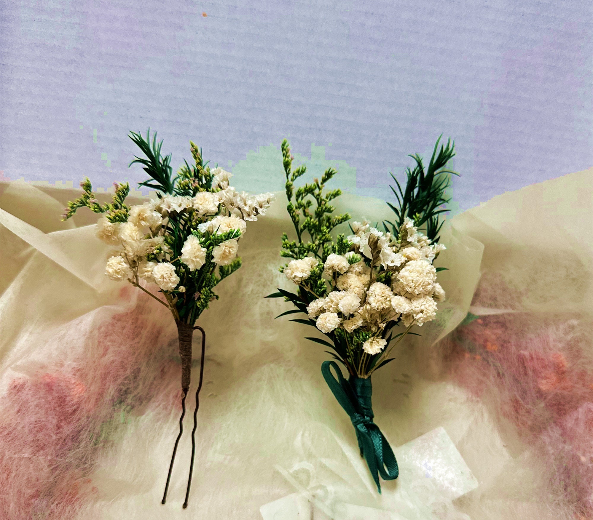 Baby's Breath Flower Crown: Greenery Bridal Wreath, Dried Flower ...