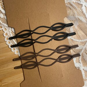 Simple Classic Geometric Black Hairpins, Set of 4, Minimalist Style ...