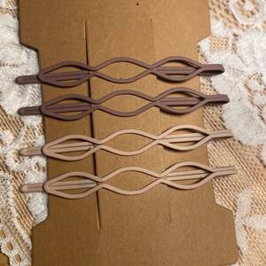 Simple Classic Geometric Black Hairpins, Set of 4, Minimalist Style ...
