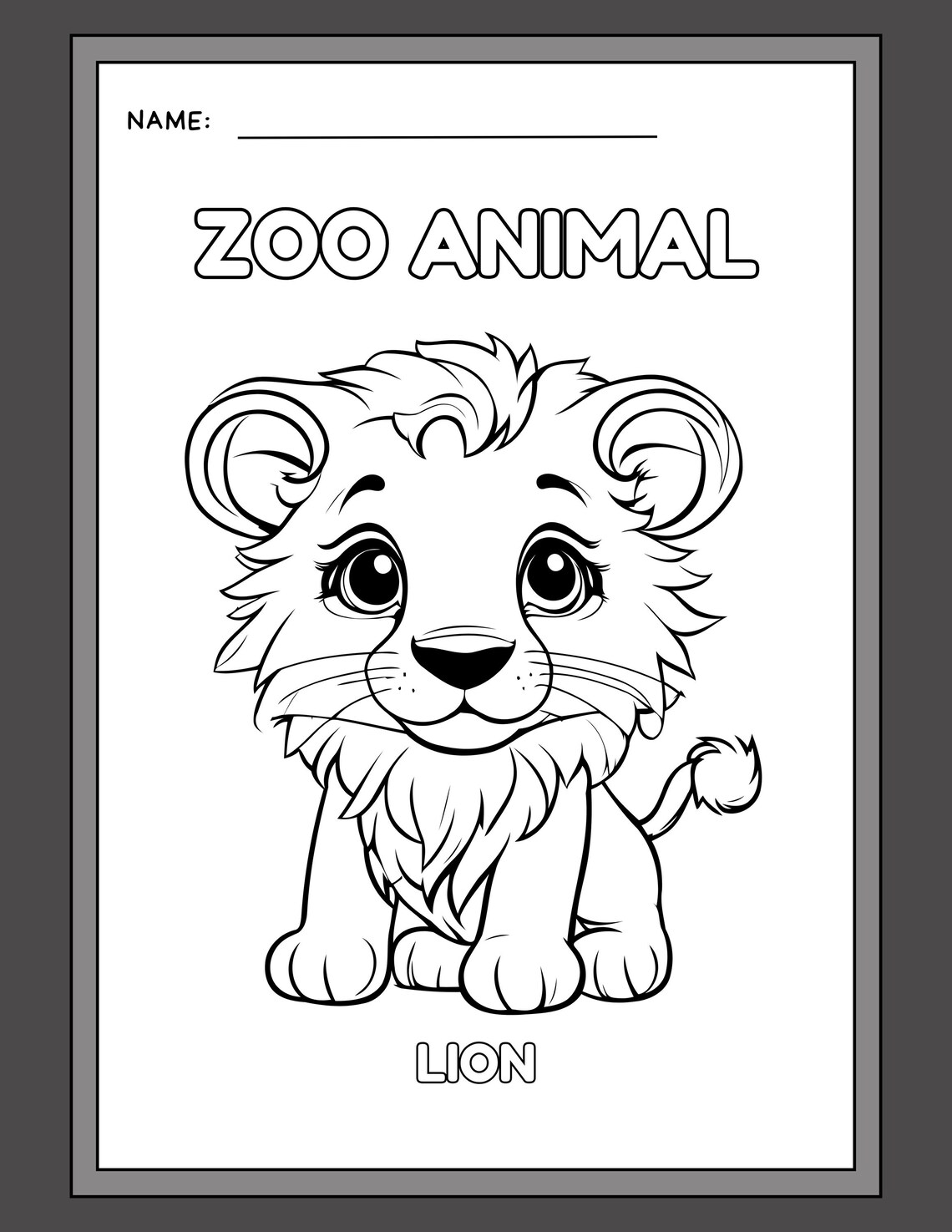 Colorful Safari Adventure: Zoo Animals Coloring Book - Etsy