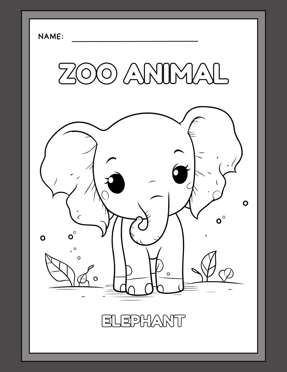 Colorful Safari Adventure: Zoo Animals Coloring Book - Etsy