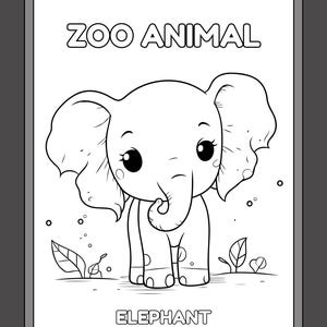 Colorful Safari Adventure: Zoo Animals Coloring Book - Etsy