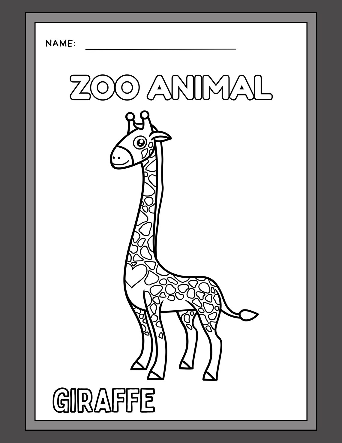Colorful Safari Adventure: Zoo Animals Coloring Book - Etsy