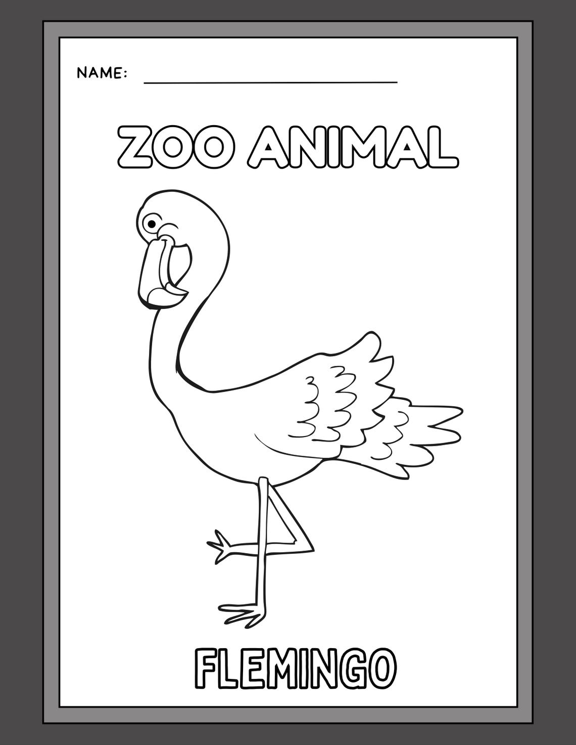 Colorful Safari Adventure: Zoo Animals Coloring Book - Etsy