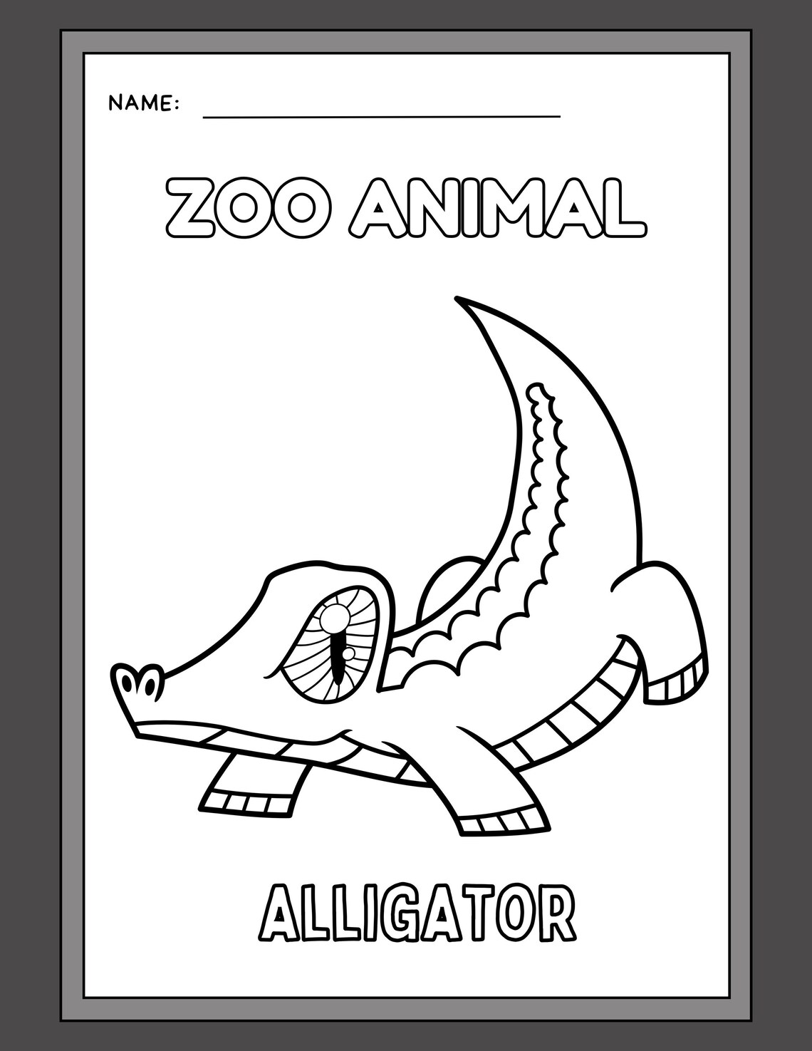 Colorful Safari Adventure: Zoo Animals Coloring Book - Etsy