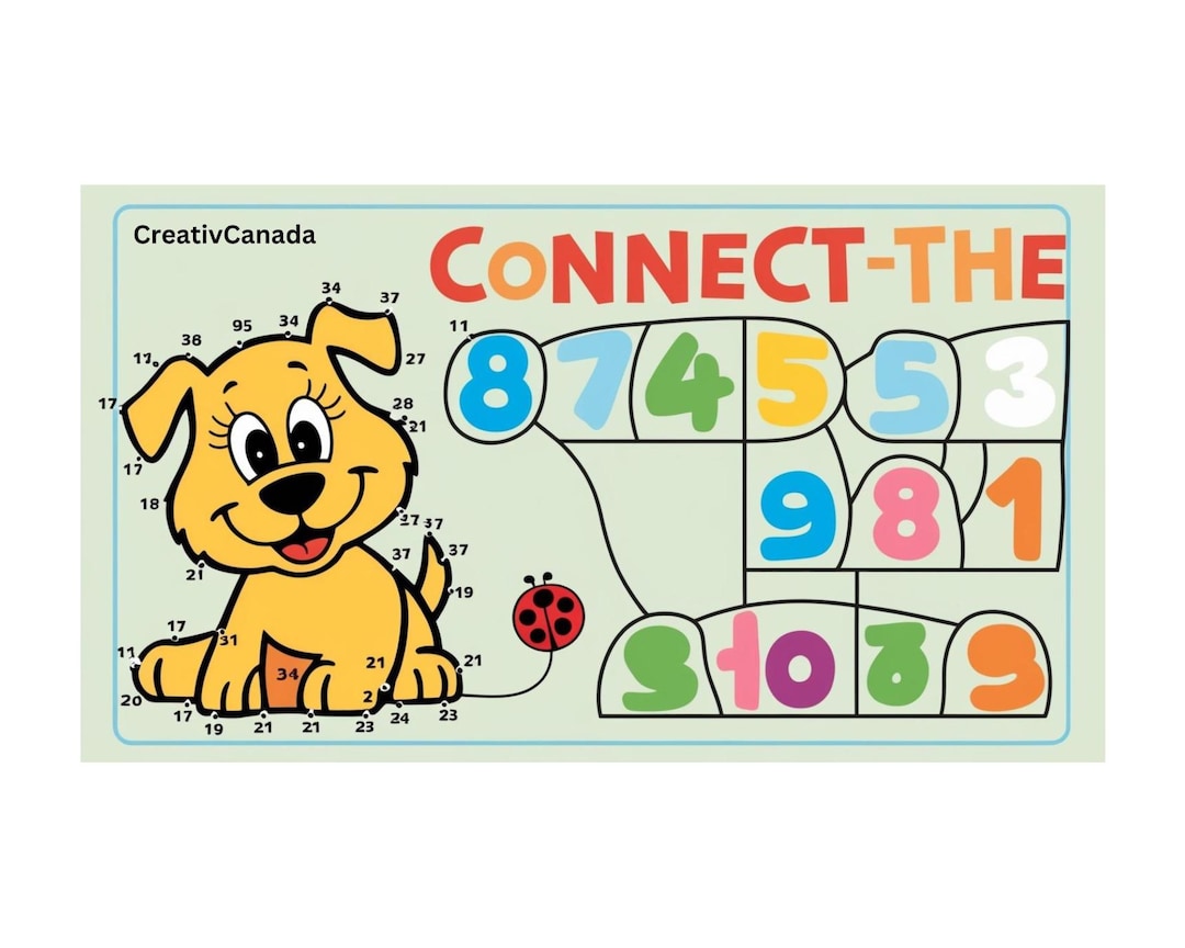 Join the Numbers, Find the Animal - Etsy