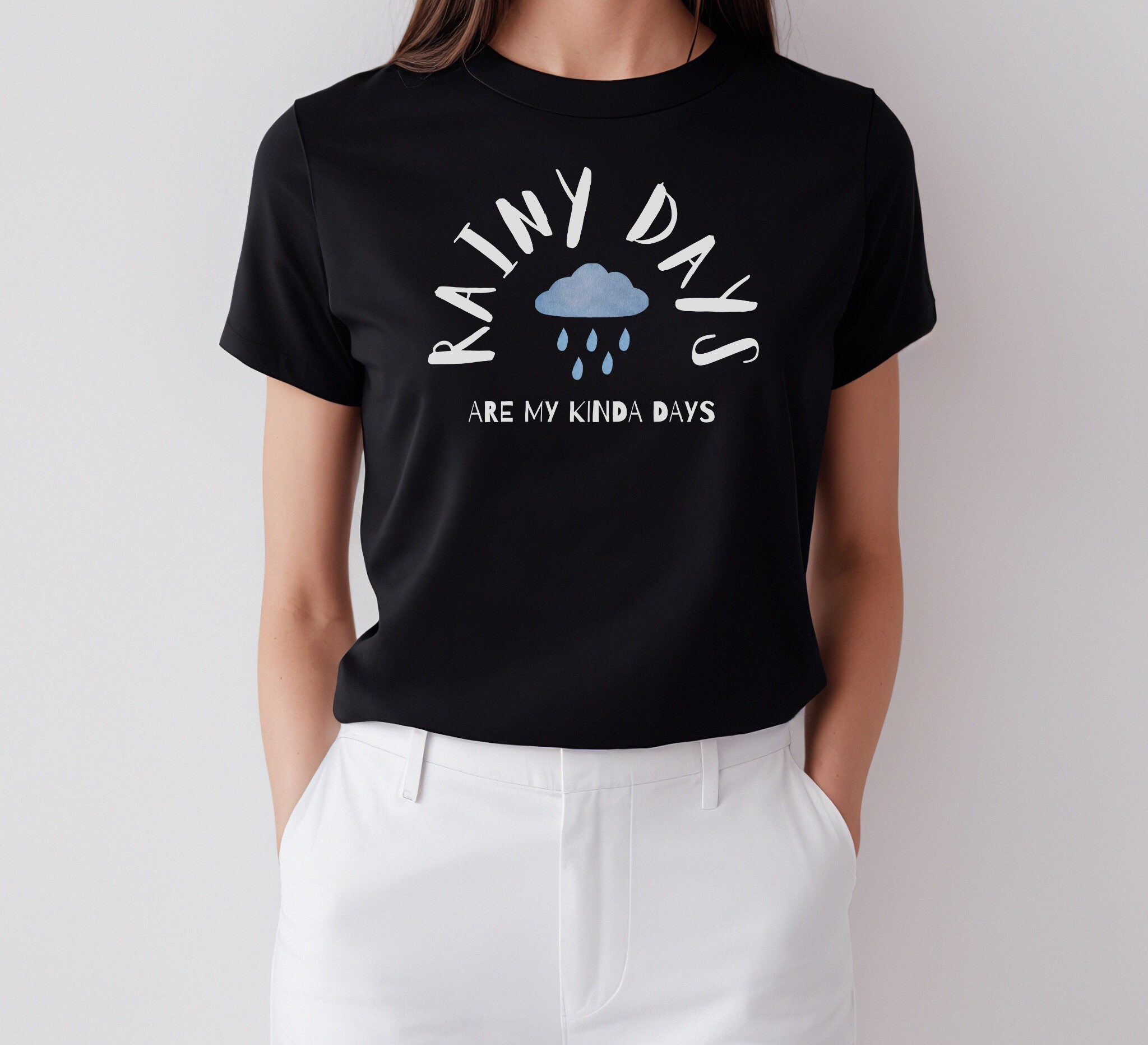 Rainy Day Are My Kinda Days Tee Shirt, Cute Rain Shirt, Rain Cloud Shirt, Shirt for Rainy ...