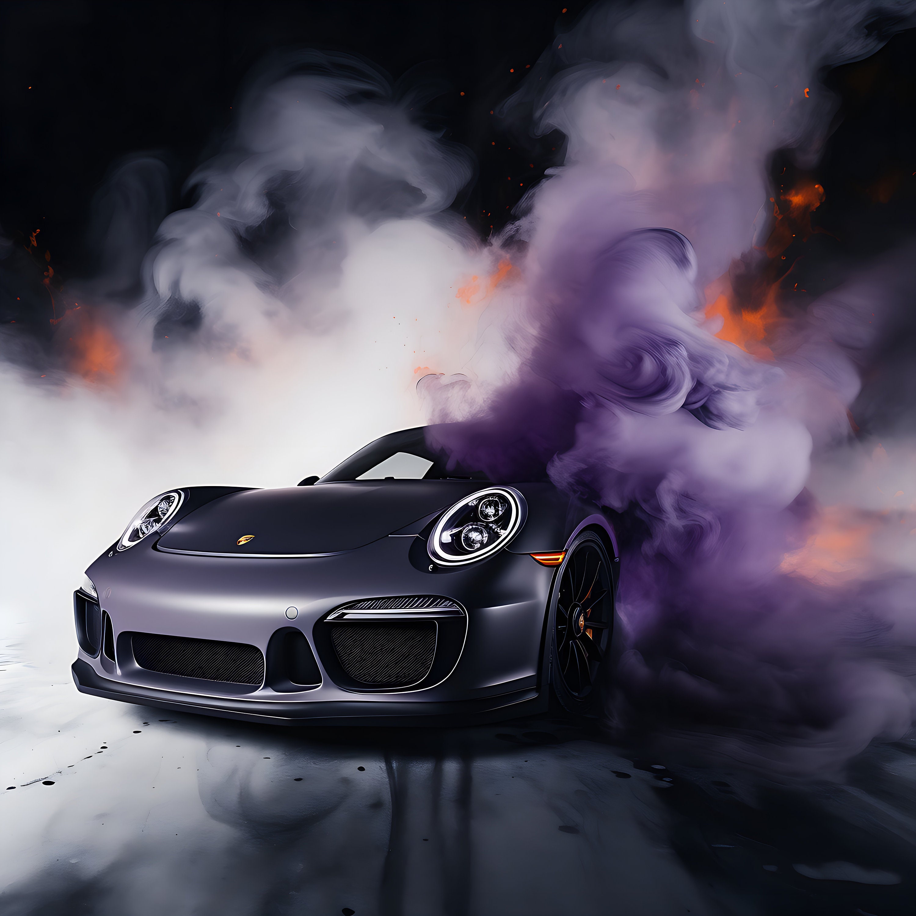 Porsche 911 Digital Art Print, Car Photo Gift for Car Enthusiast, Car ...