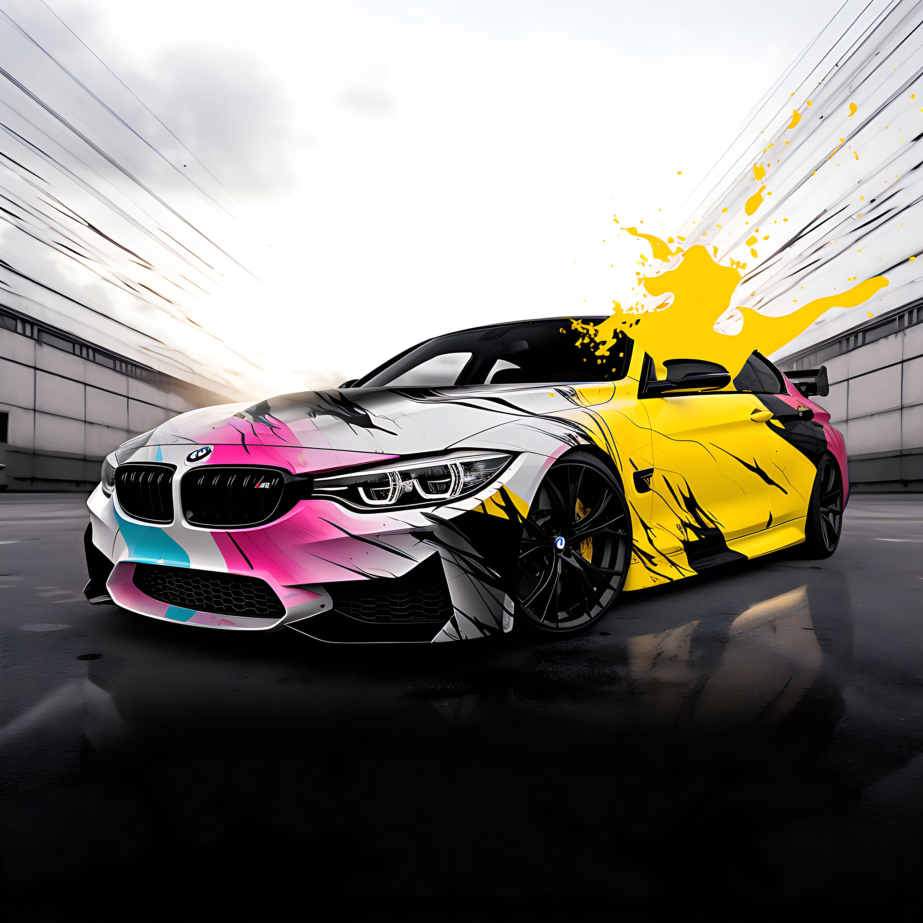 BMW M3 M4 Inspired Digital Art Photo, Car Poster, Automotive Wall Decor ...