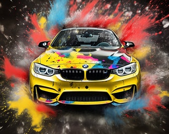 BMW Inspired Digital Art, Digital Car Print, Car Poster, BMW ...