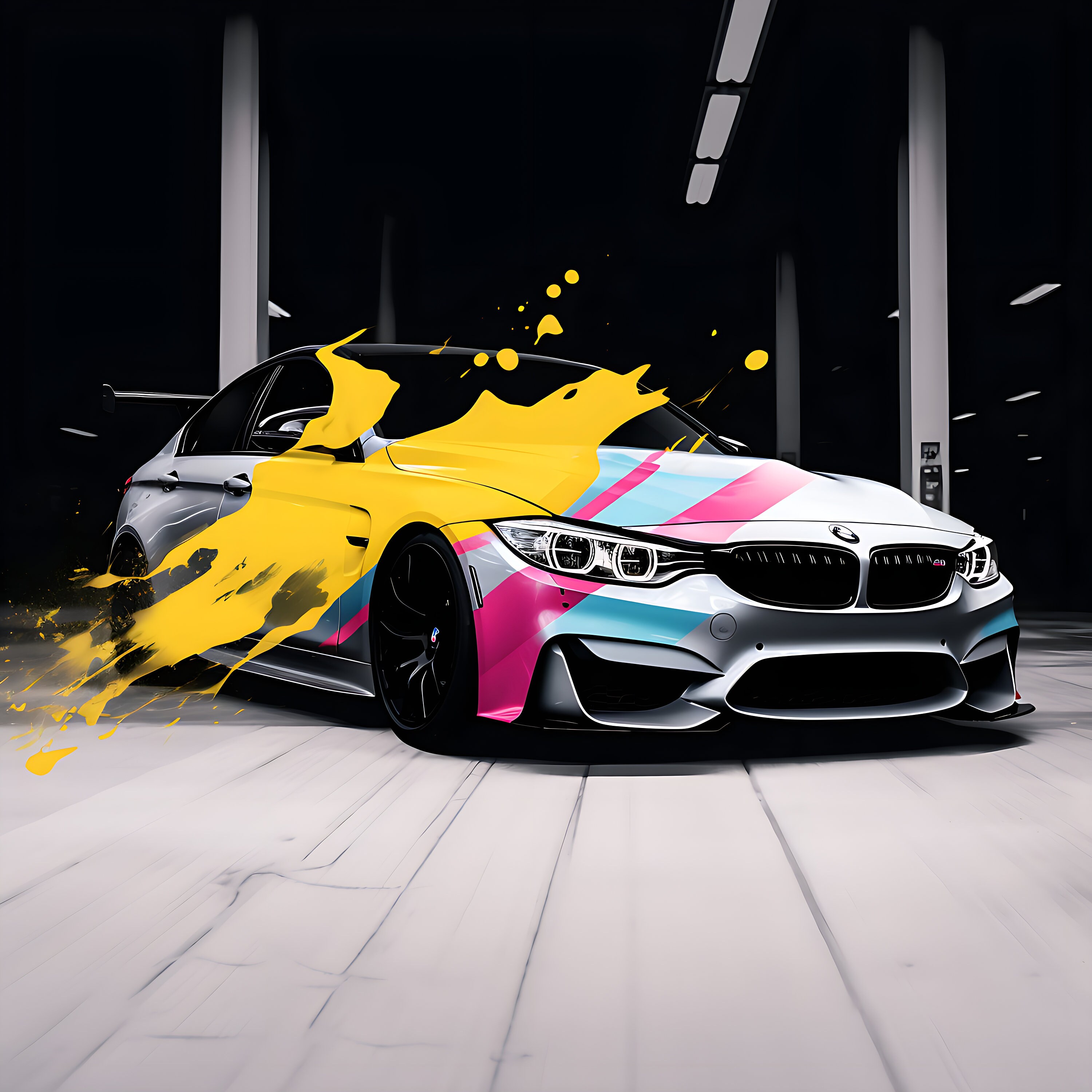 BMW M3 M4 Inspired Digital Art Photo, Car Poster, Automotive Wall Decor ...