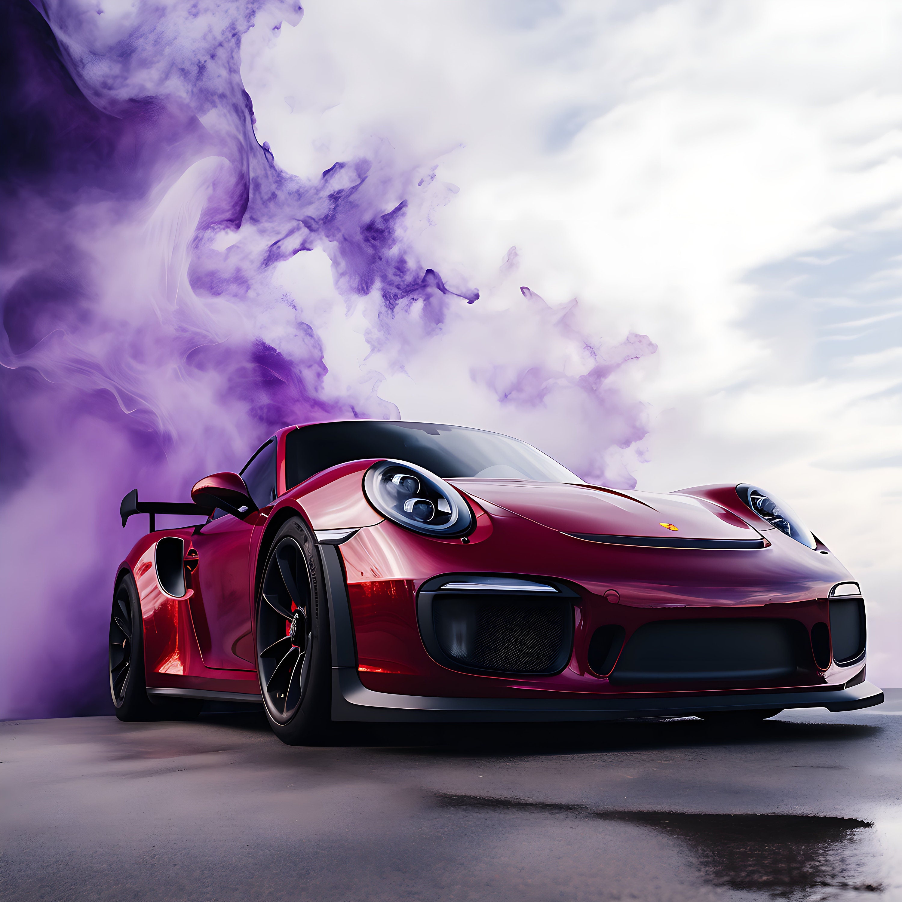 Porsche 911 Digital Art Print, Car Photo Gift for Car Enthusiast, Car ...