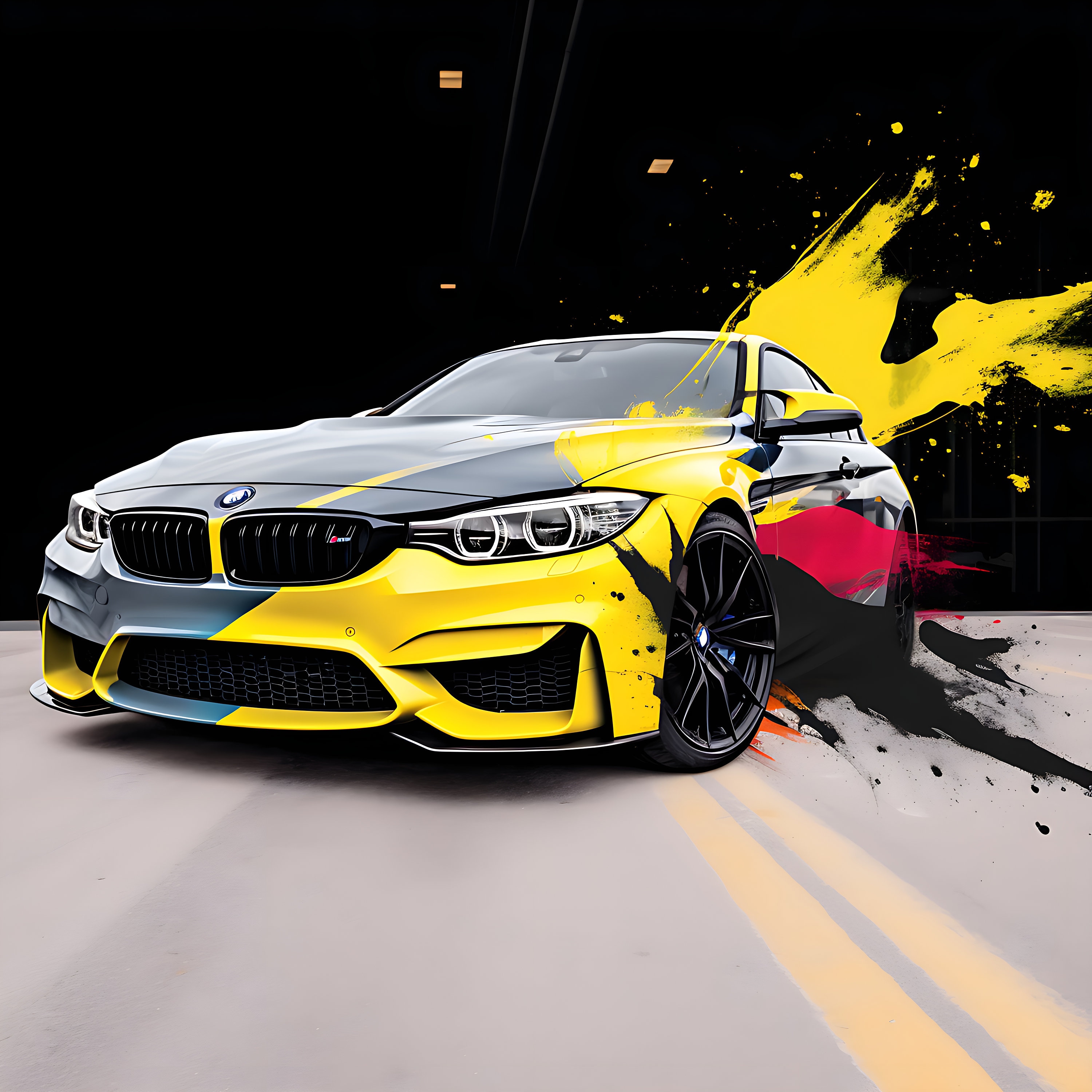 BMW M3 M4 Inspired Digital Art Photo, Car Poster, Automotive Wall Decor ...