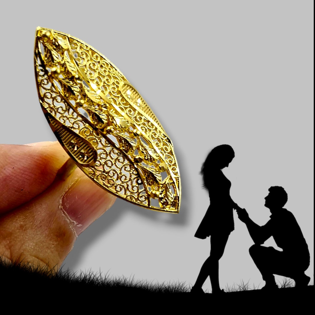 Elegance in Gold: Gold-plated Comfort Weding Ring Handmade - Etsy