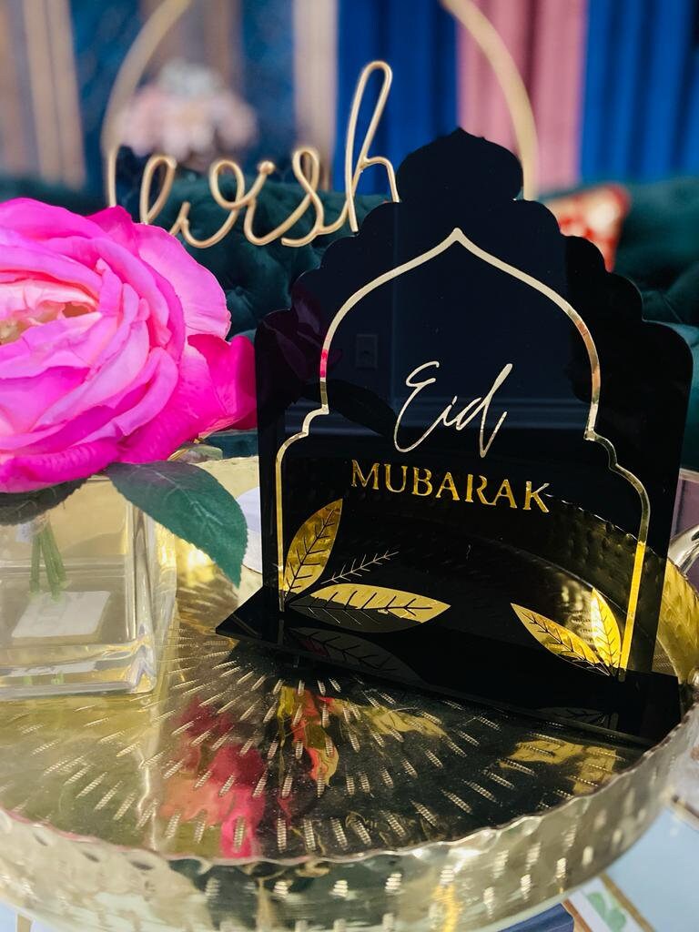 7x9 Mosque Shaped Acrylic Eid Sign / Eid Decor / Eid Sign / - Etsy