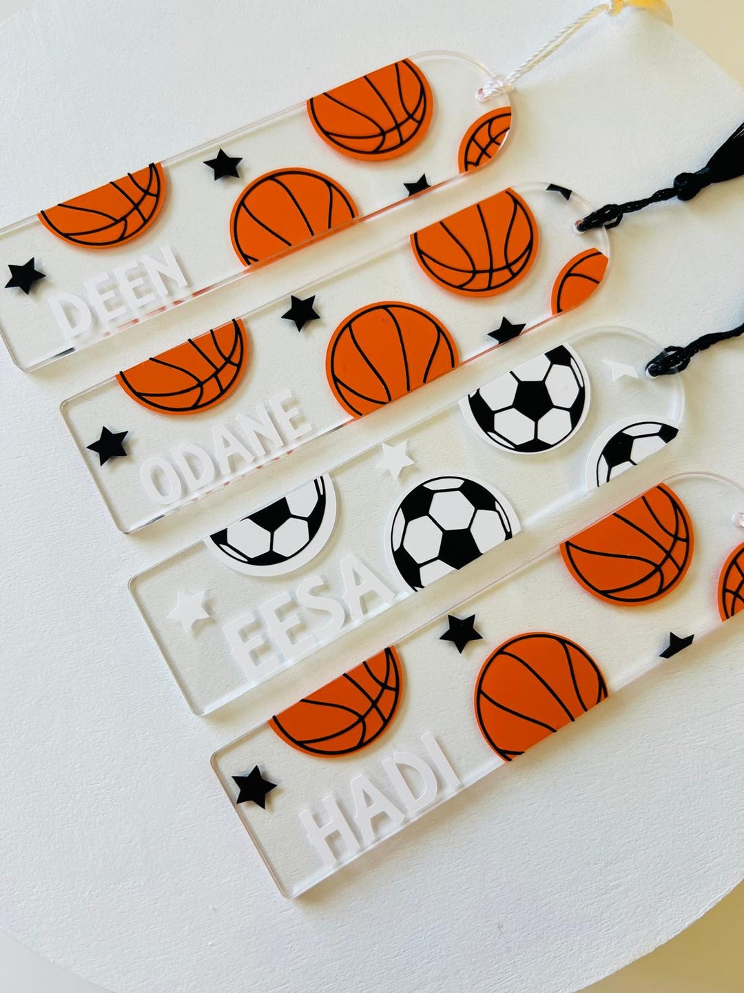 Sports Themed Personalized Bookmark & Keychain Set/birthday Gift ...