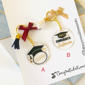 Personalized Graduation Bookmark and Keychain Set / Graduation Gift ...