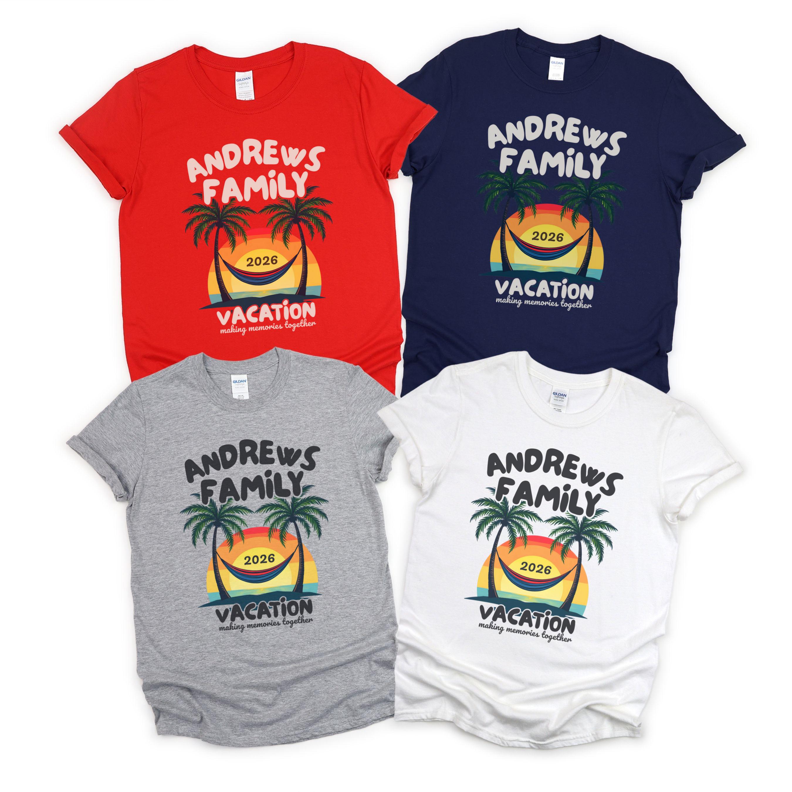 Personalized Family Vacation Shirts, Matching Group Shirts, Custom ...