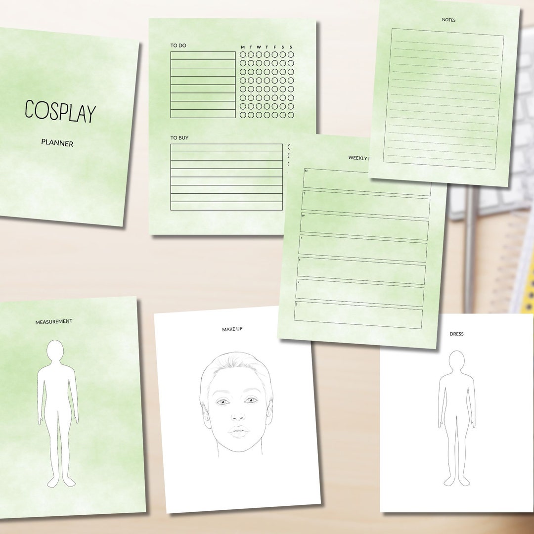 Cosplay Planner Downloadable PDF Pages / Cosplay Organizer / - Etsy