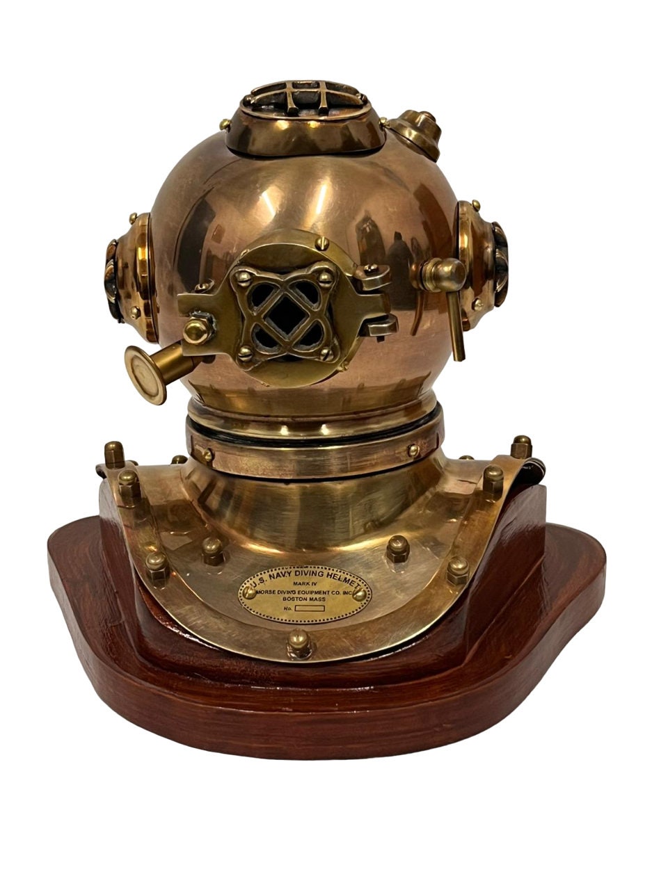 Scuba Diving Brass Helmet Deep Sea Diver Helmets With Wood - Etsy