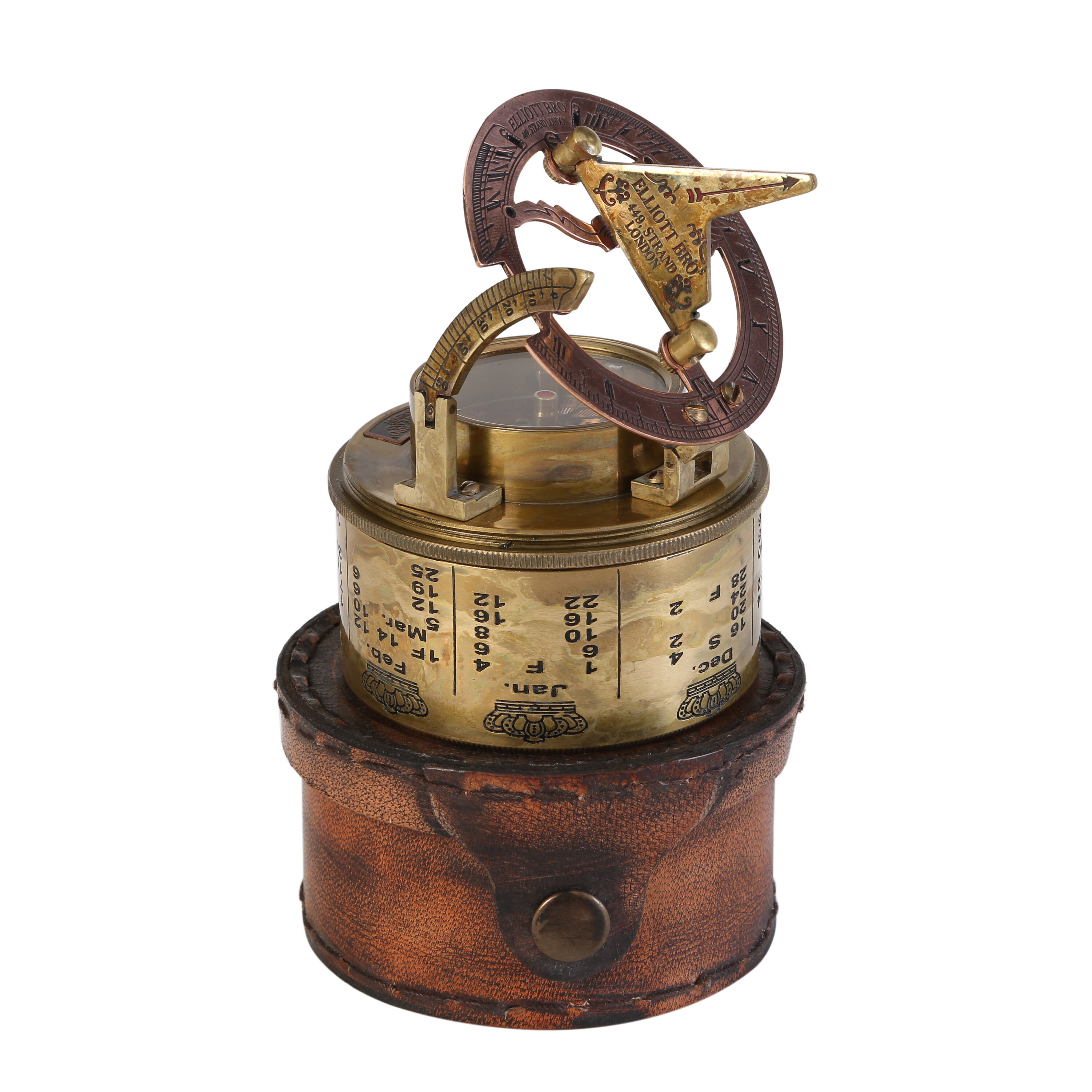 Compass NAVIGATIONAL Instrument - Marine Sundial Compass With Leather ...