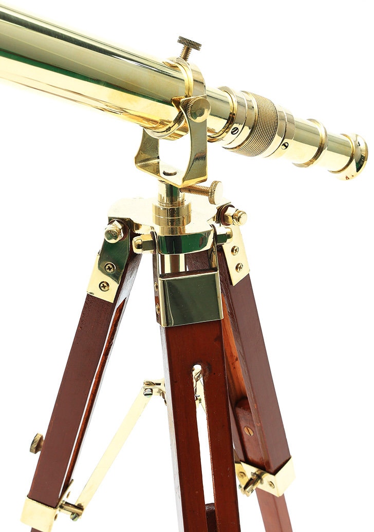 Brass Telescope on Tripod Stand Use for Home Decor & Table Accessory ...