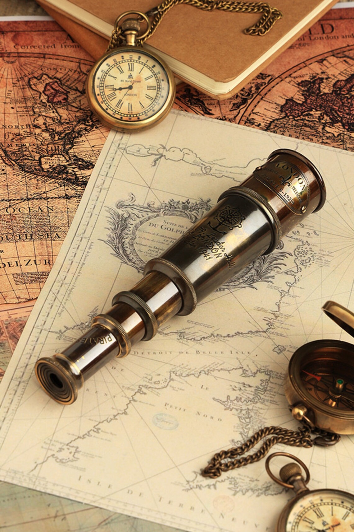 1920 Ship Captain's Working Telescope | Brass Made Spyglass | With ...
