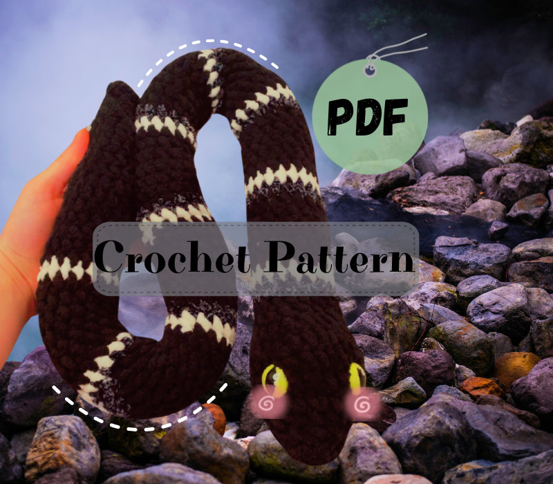 Crochet Snake Pattern | Digital PDF Download Amigurumi Pattern | Snake ...