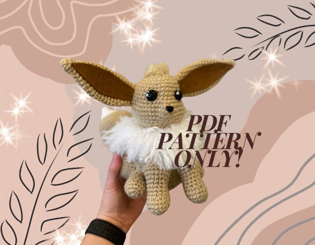 Eevee Crochet Pattern | Digital Download PDF Amigurumi | Anime Pokemon ...
