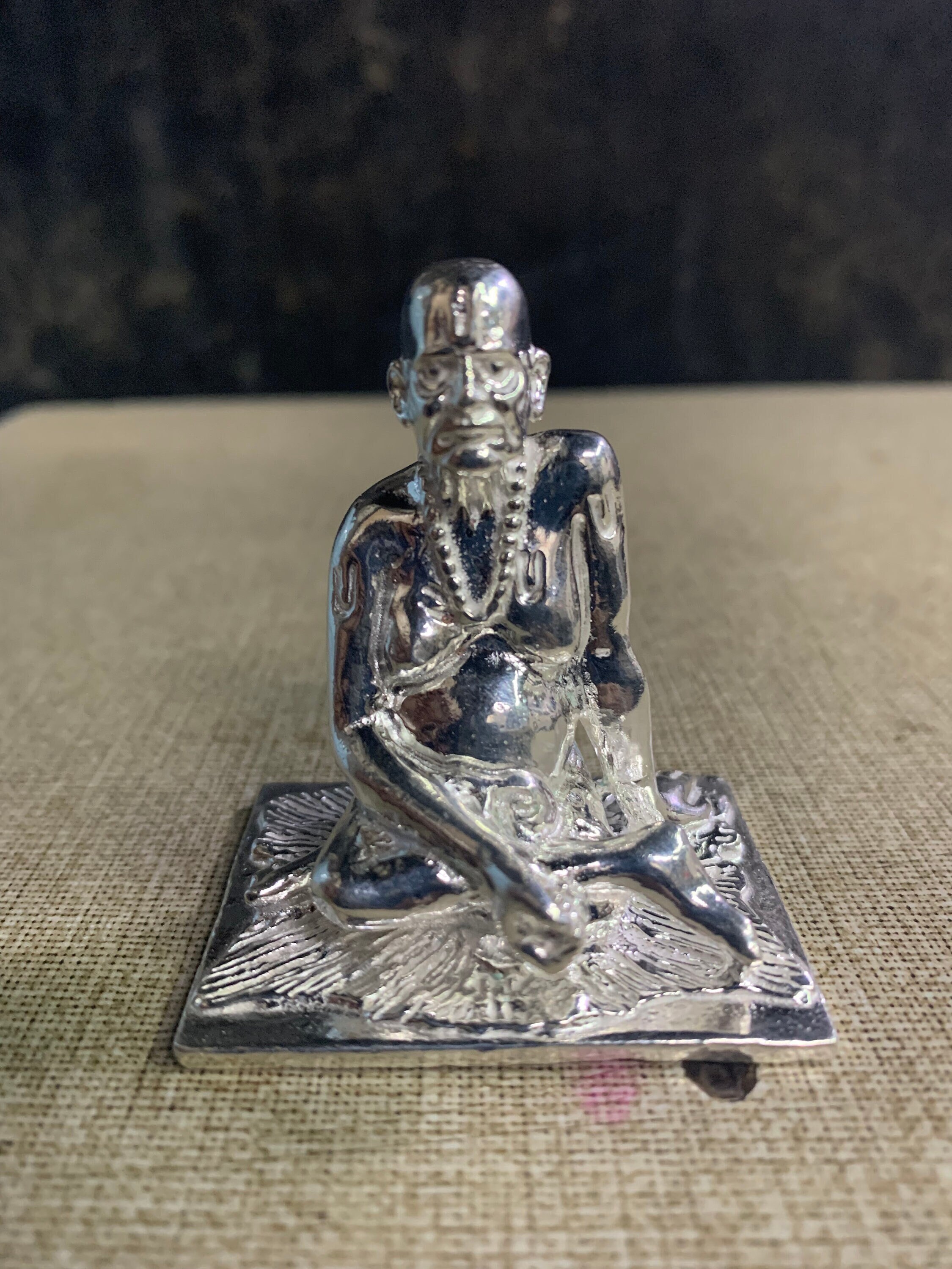 Trimurtimodernr Shri Swami Samrth Idol, Sitting 92.5 % Silver Swami Samarth Murti - Etsy