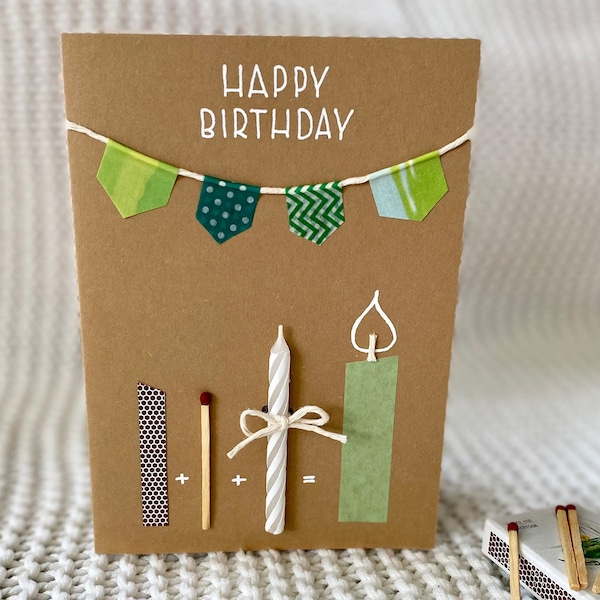 Handmade Candle Birthday Cards - Etsy