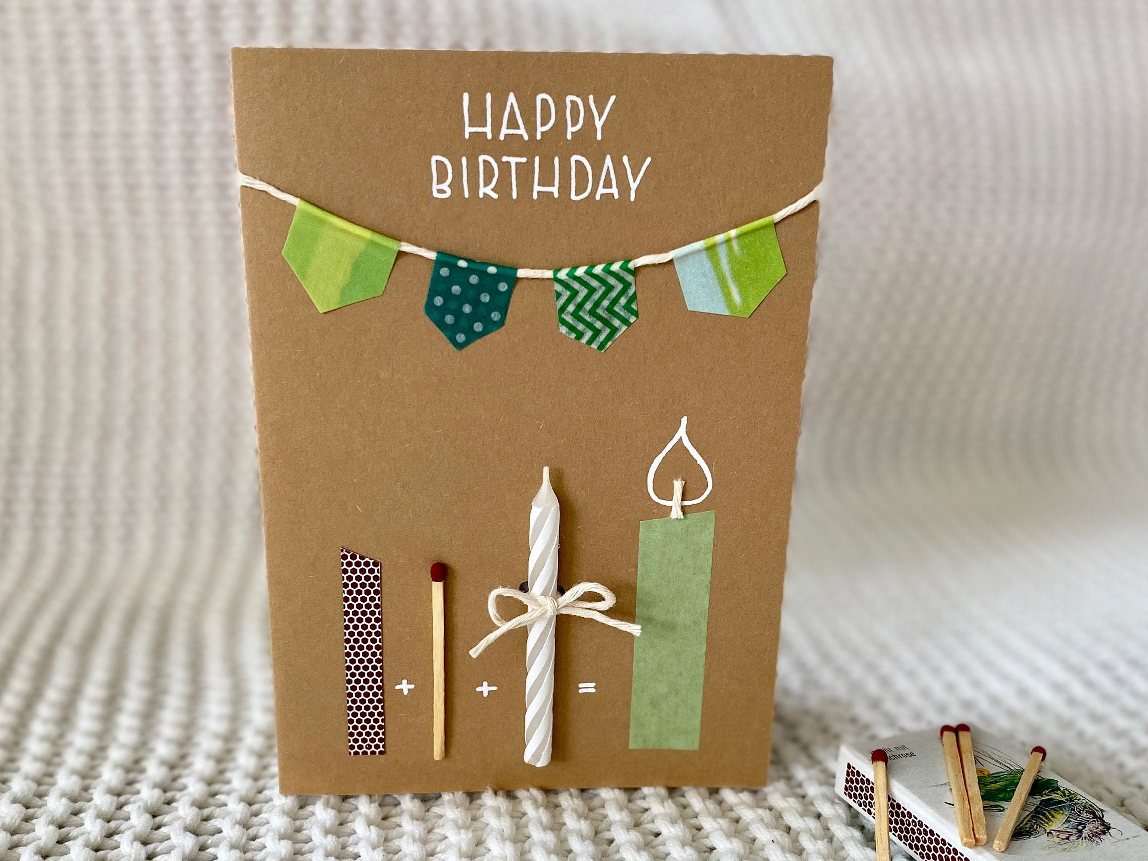 Light a Candle Birthday Card High Quality All Handmade NOT - Etsy